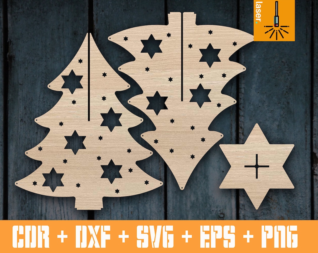 Christmas Tree Template Pattern for Laser | Cnc Vector Standing ...