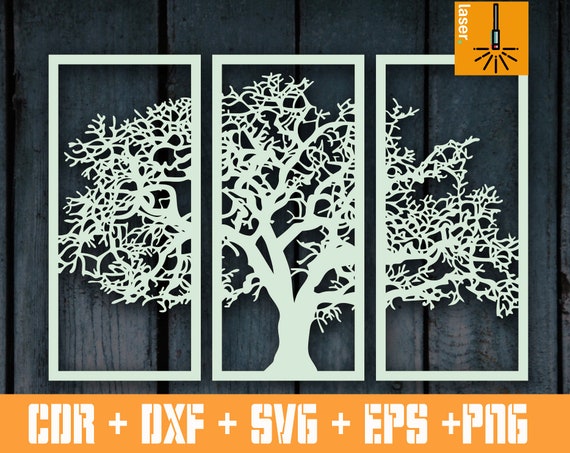 Tree Wall Hanging CDR CNC File Wall Panels Room Decor Tree - Etsy