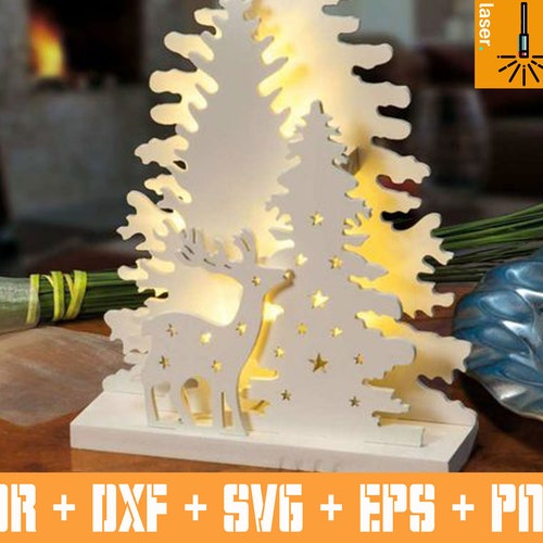 Christmas Tree Files for Laser Cnc Vector Standing Christmas - Etsy Canada