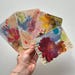 Set of 4 Abstract Postcards Mini Art -handcrafted With Acrylic and Oil ...
