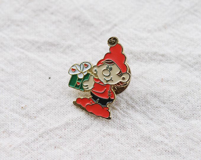 VINTAGE Christmas Elf Pin - Etsy