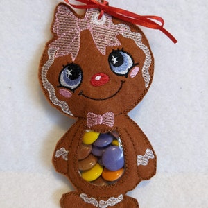 Candy Bag Mrs. Gingerbread, Frame 10x10cm and 13x18, Ith, File for ...
