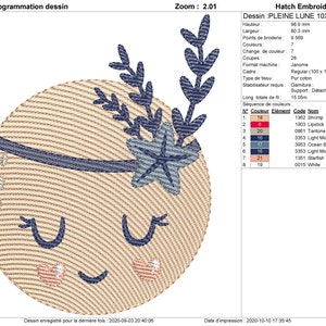 Full Moon, Embroidery File, Frame 10x10cm and 13x18cm - Etsy
