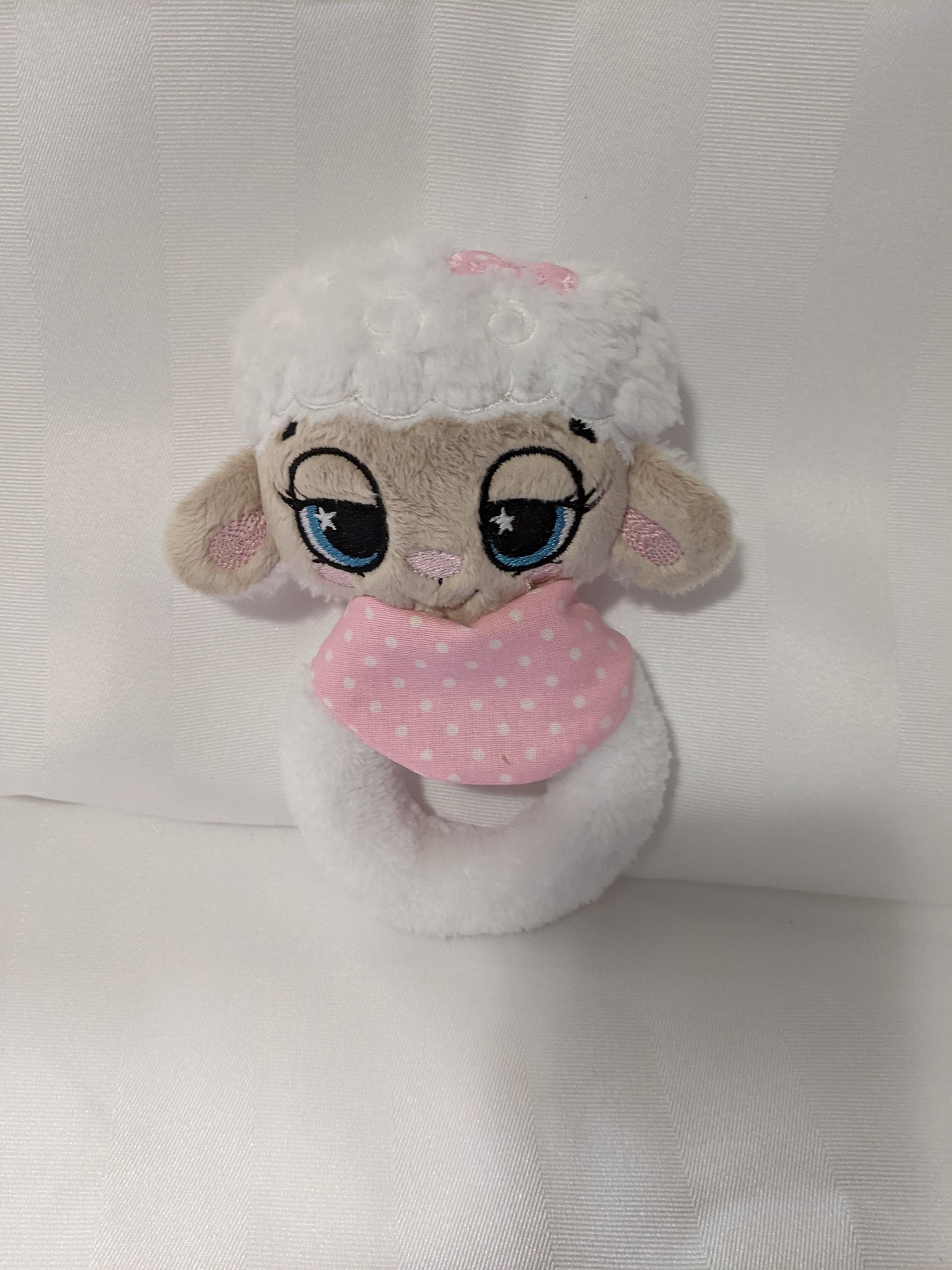 File Embroidery, Sheep Rattle, 10x10cm Frame With a Few Small Seams in ...