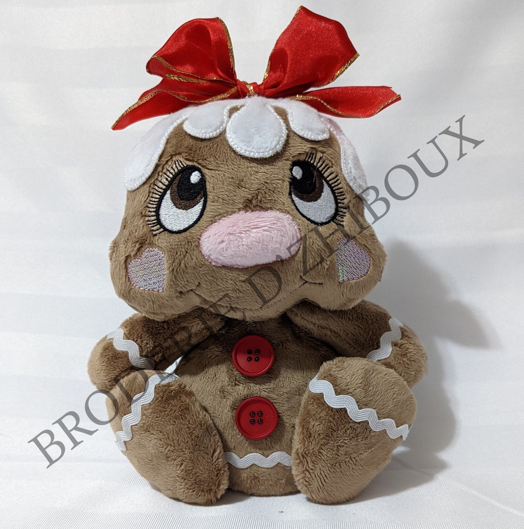 Embroidery File, PLUSH Gingerbread, This Made in a 13x18cm Frame, With ...