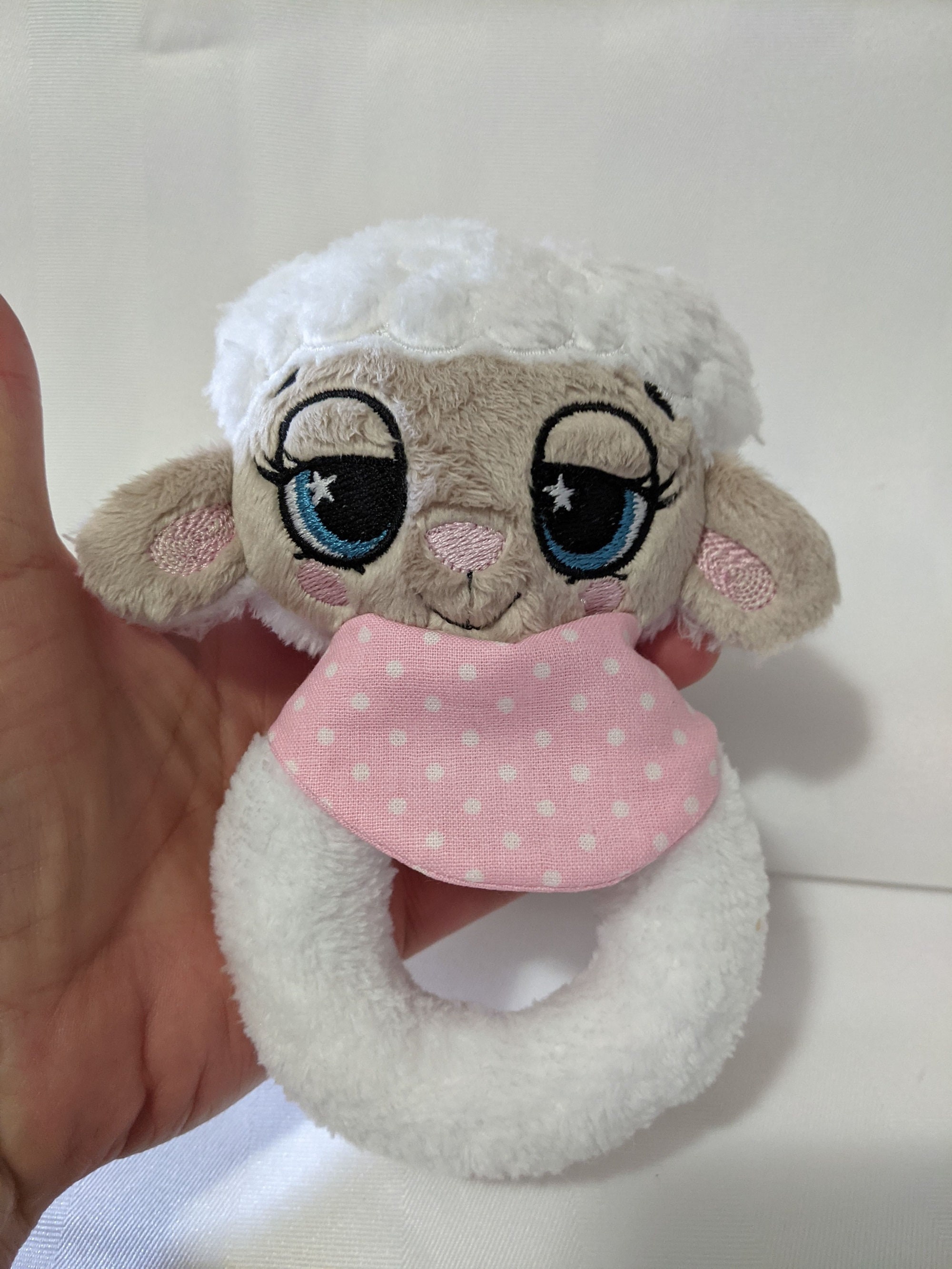 File embroidery Sheep rattle 10x10cm frame with a few small | Etsy