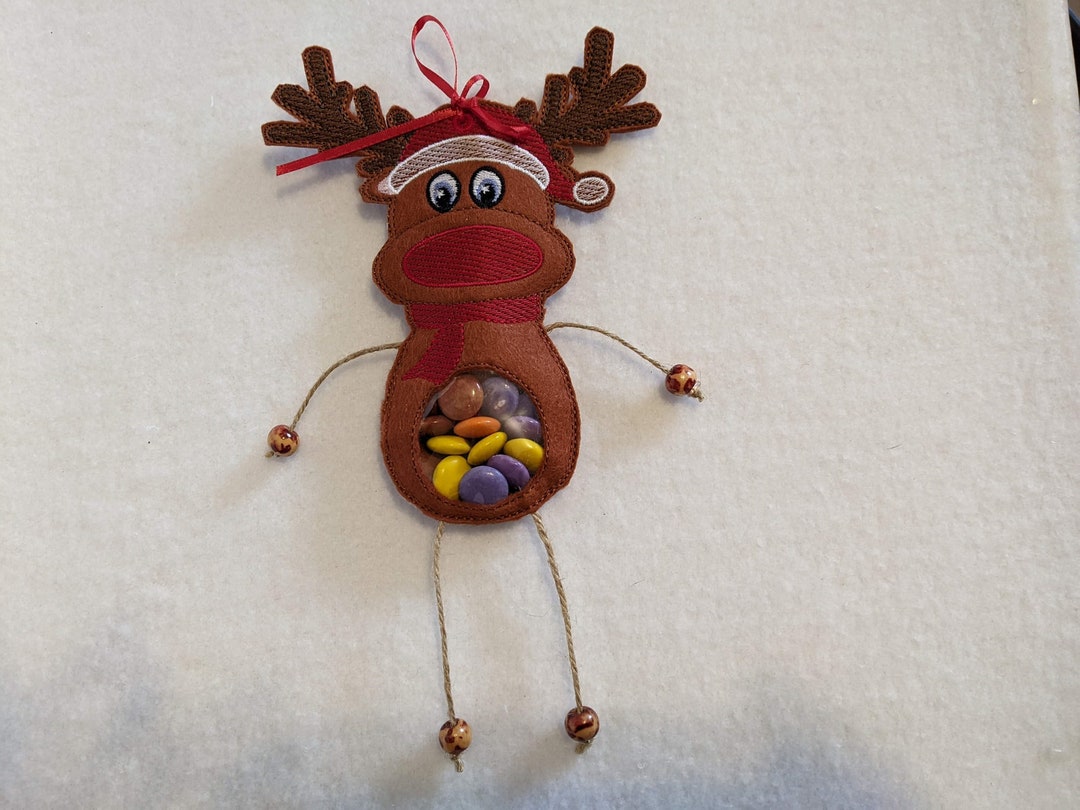 Rudolph Candy Bag, Frame 10x10cm and 13x18, Ith, File for Embroidery ...