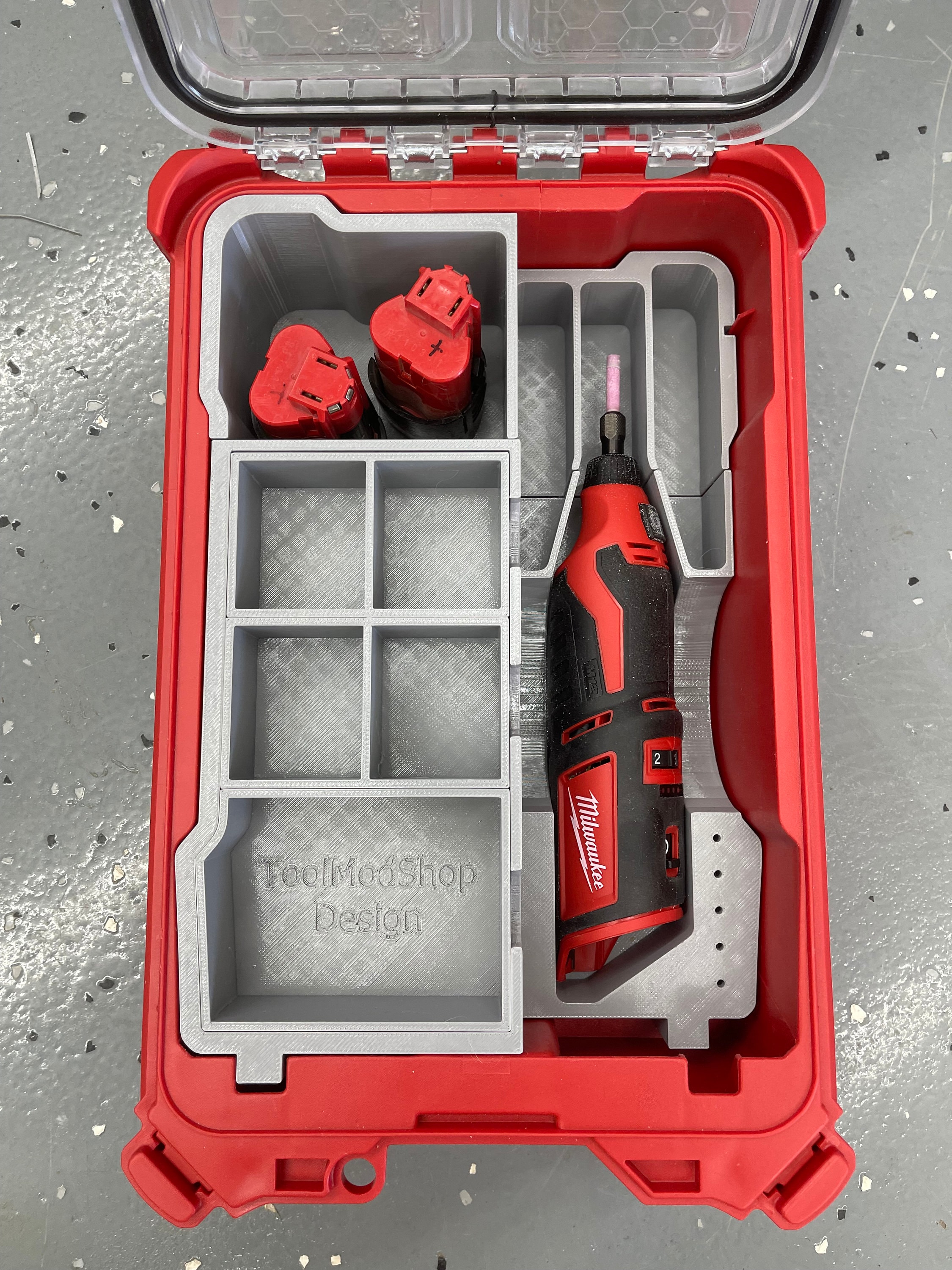 Milwaukee PACKOUT™ Compact Organizer Insert for M12 Rotary Tool ...