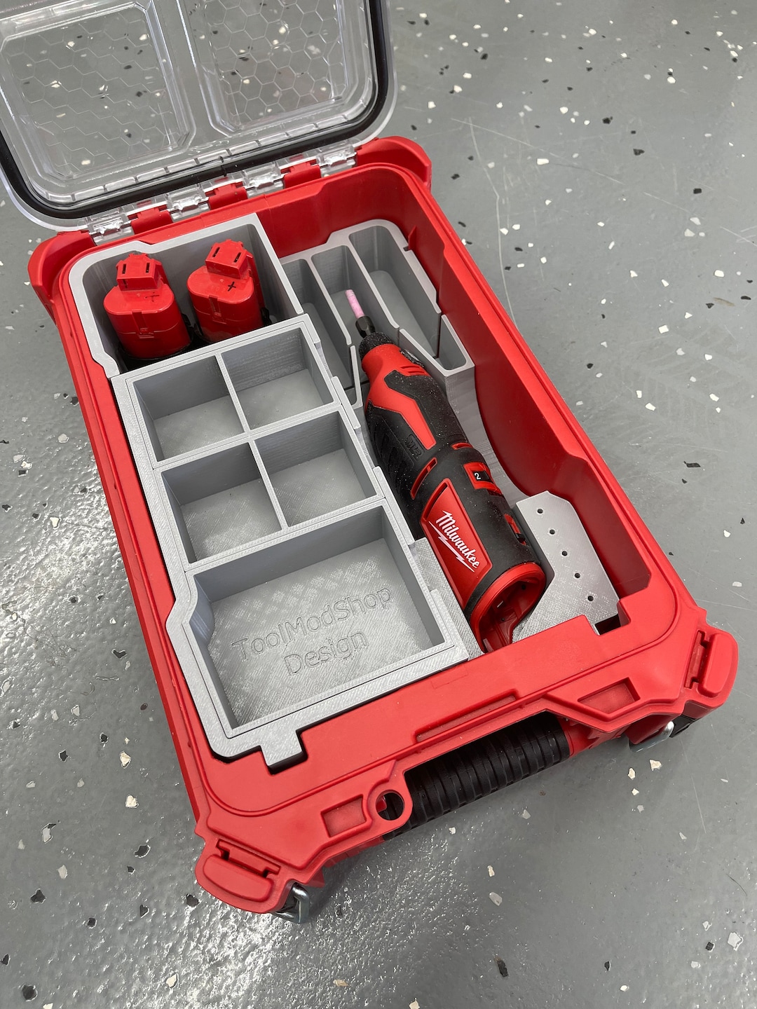 Milwaukee PACKOUT™ Compact Organizer Insert for M12 Rotary Tool ...