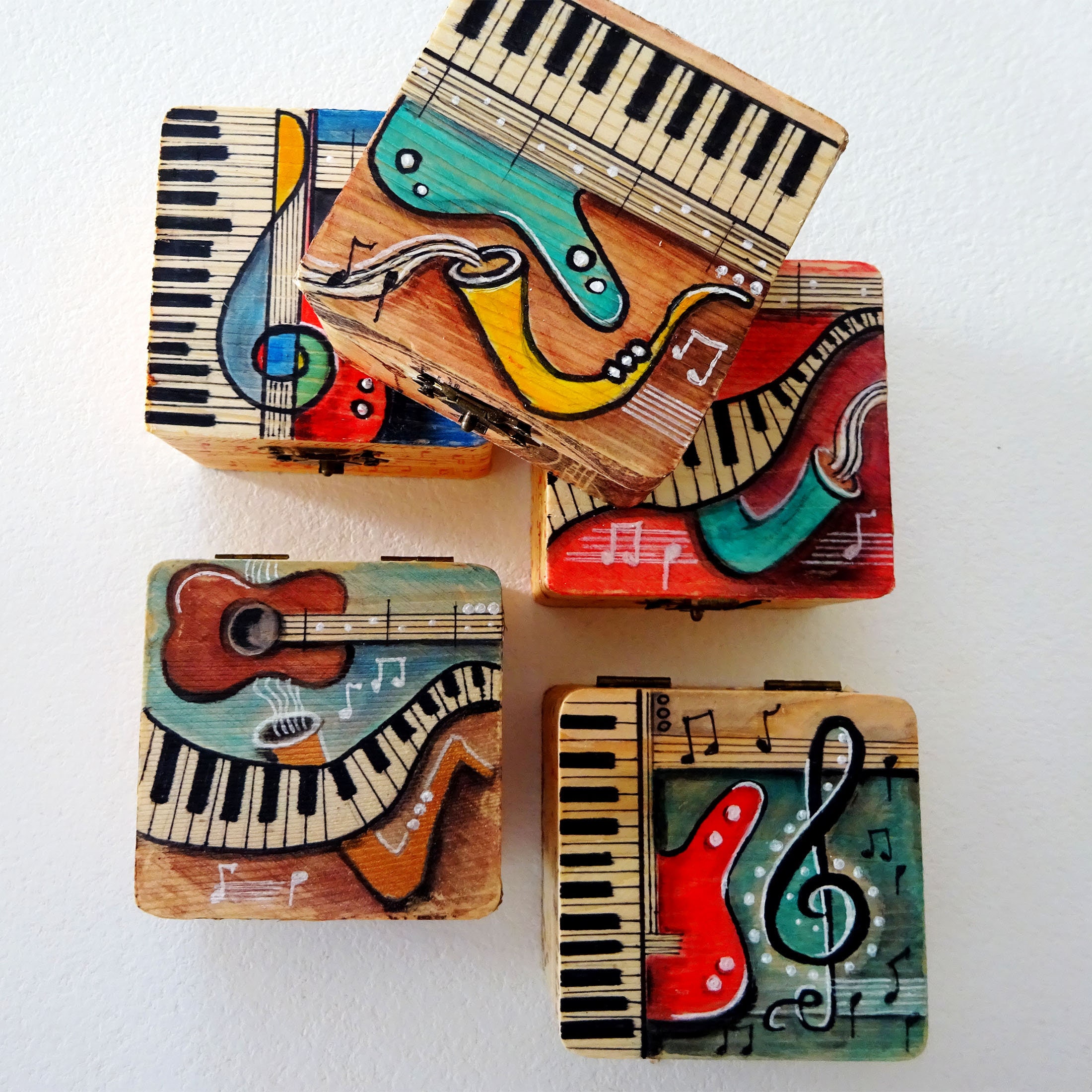 Music Box Miniature Instrument with Melody Mini Hand Crank | Etsy