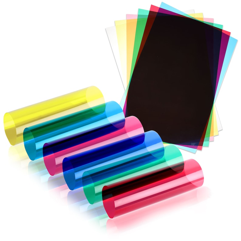 A4 Colored Acetate Sheets: Light Filter Gel Film, Craft & Reading Aid ...