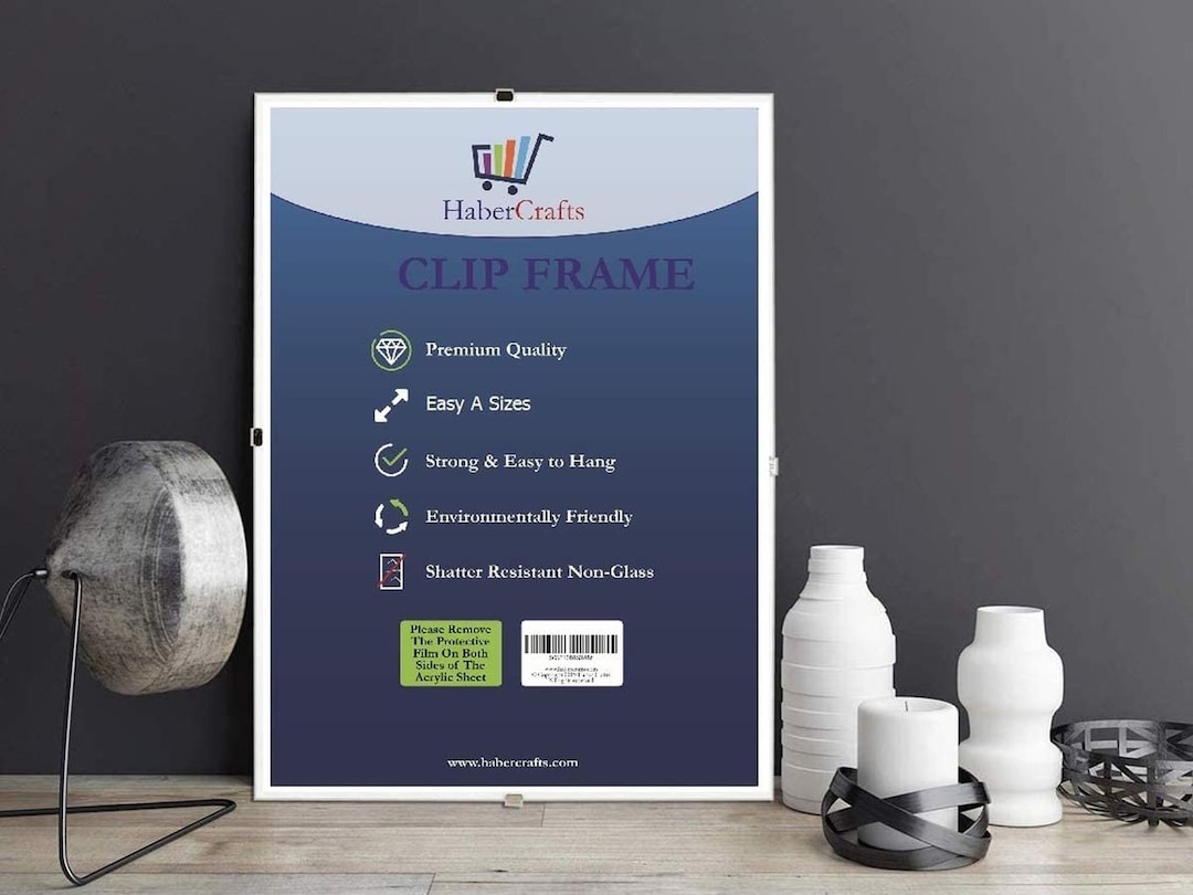 Clip Frames Picture Photo Frame Wall Hanging Strong Glass Free ...