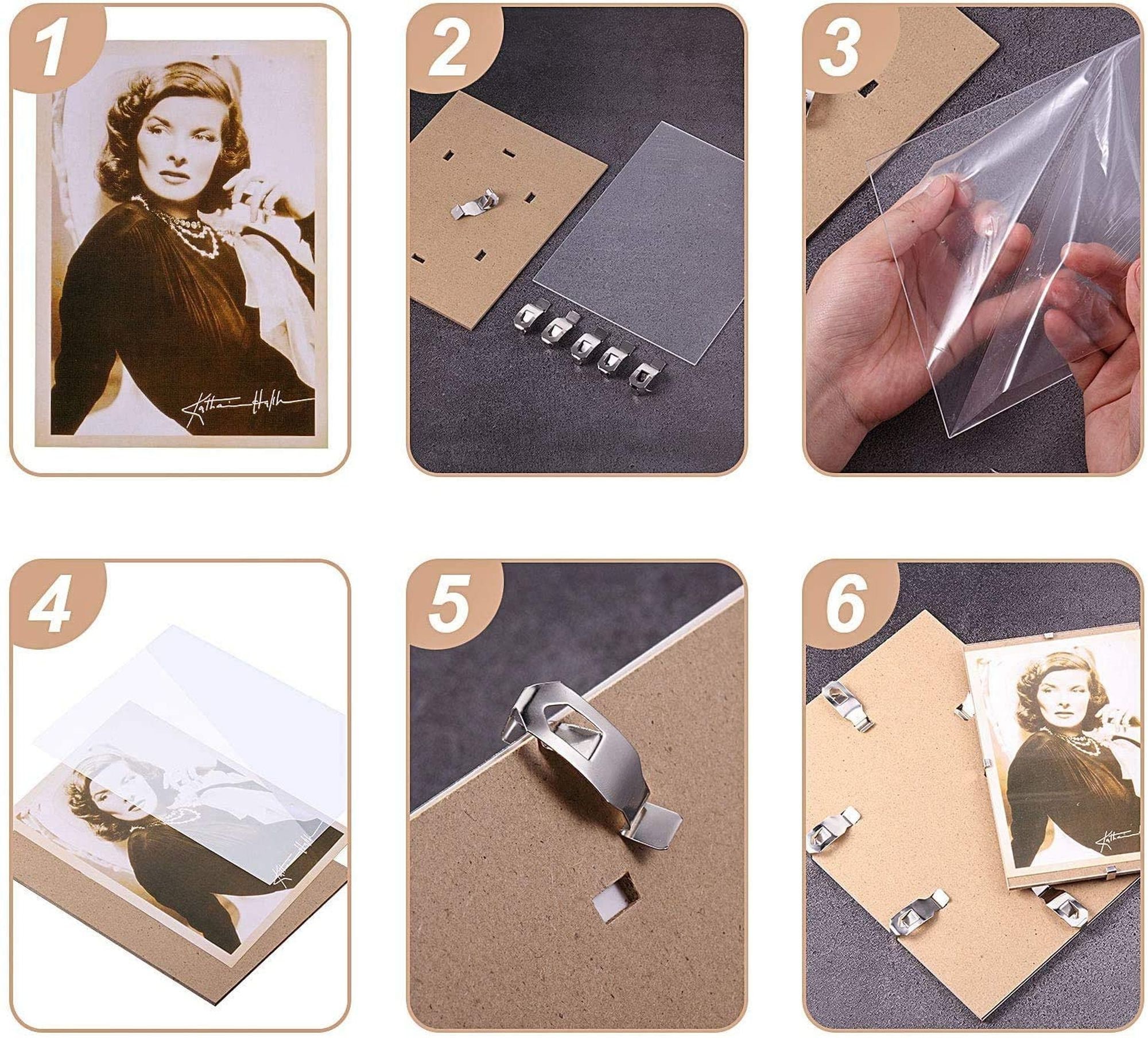 Clip Frames Picture Photo Frame Wall Hanging Strong Glass Free | Etsy UK