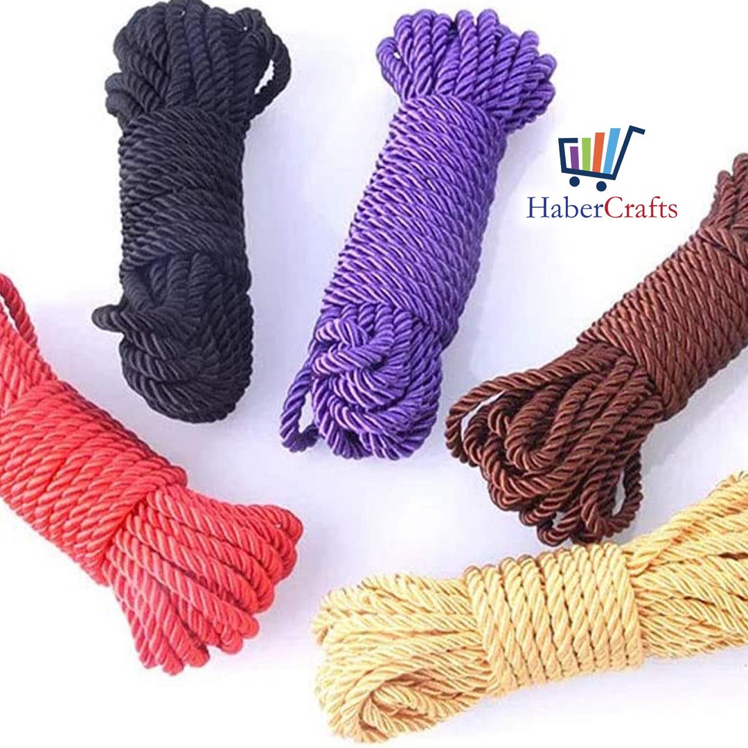 Metallic Twisted Rope: Polyester Craft Cord, Upholstery Trim - Etsy