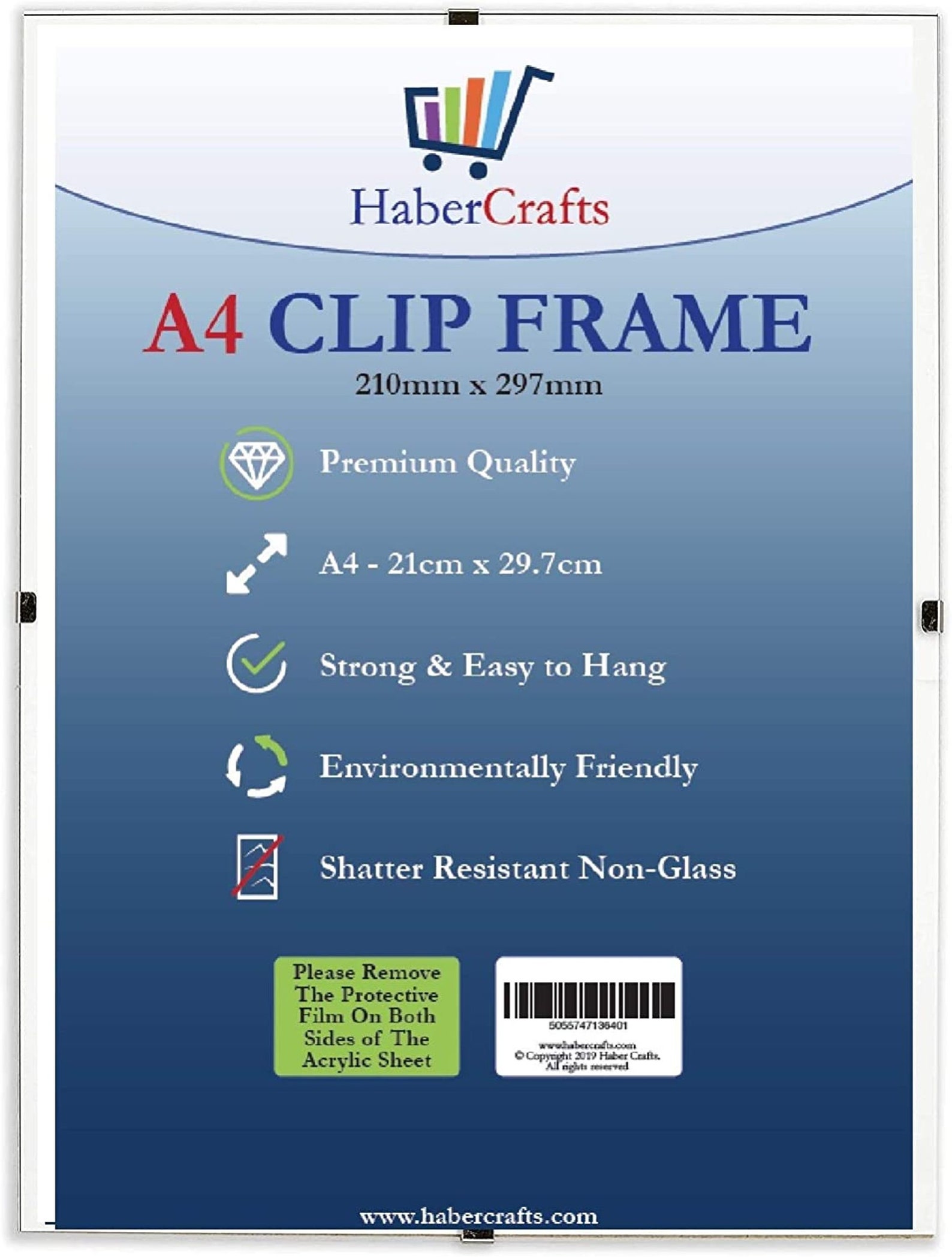 Clip Frames Picture Photo Frame Wall Hanging Strong Glass Free | Etsy UK