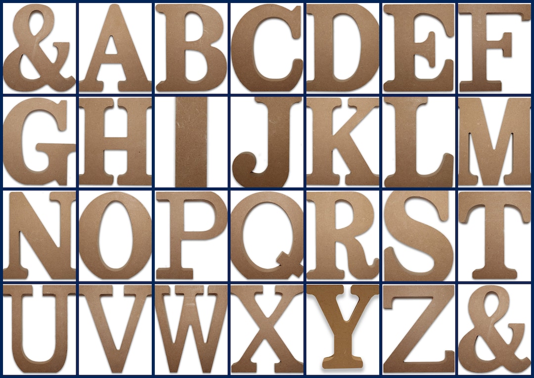 MDF Letters Wooden Letter for Crafts (large 13cm High X 2cm Deep) Large ...