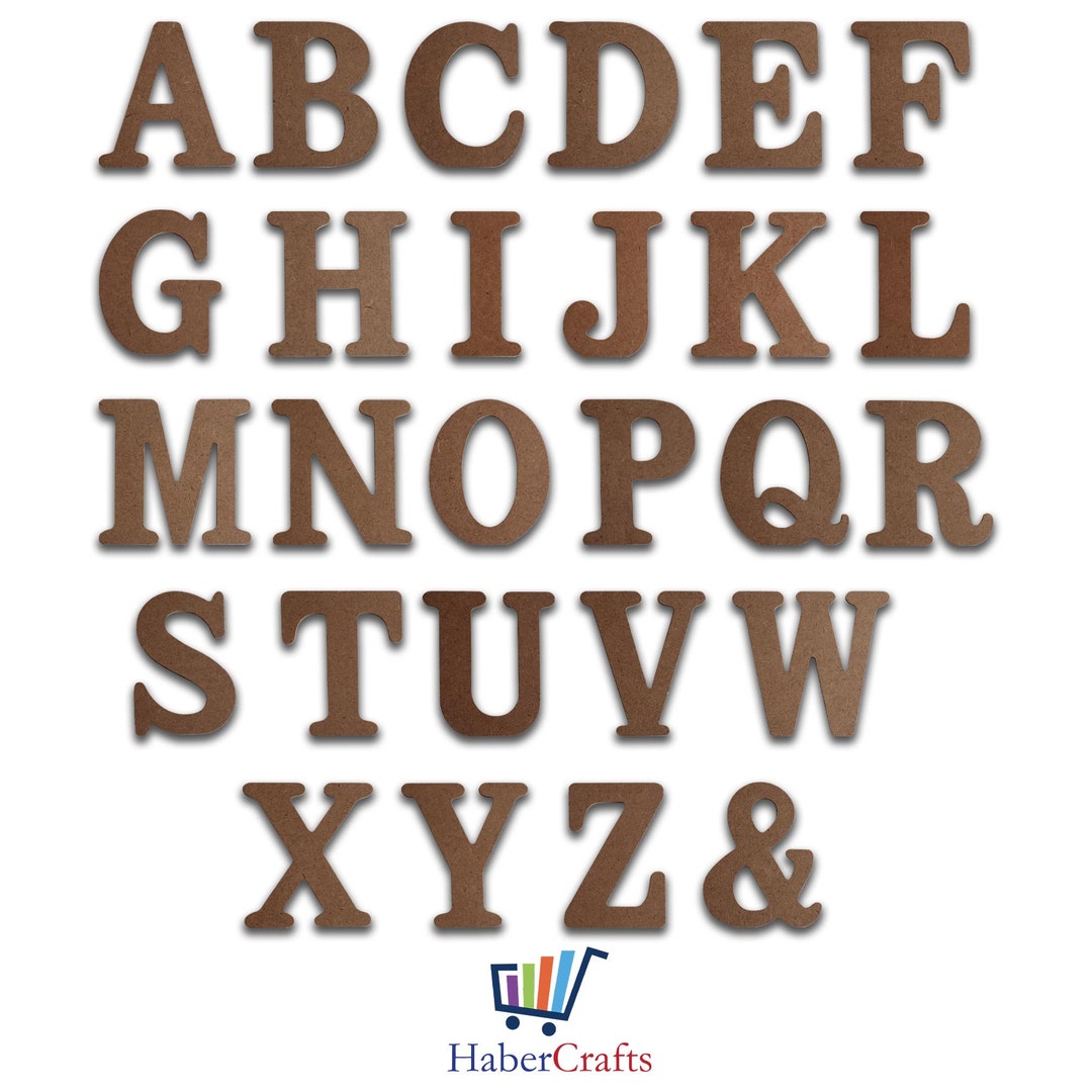 Flat Wooden Letters Small MDF Letters for Crafts Personalised Names ...