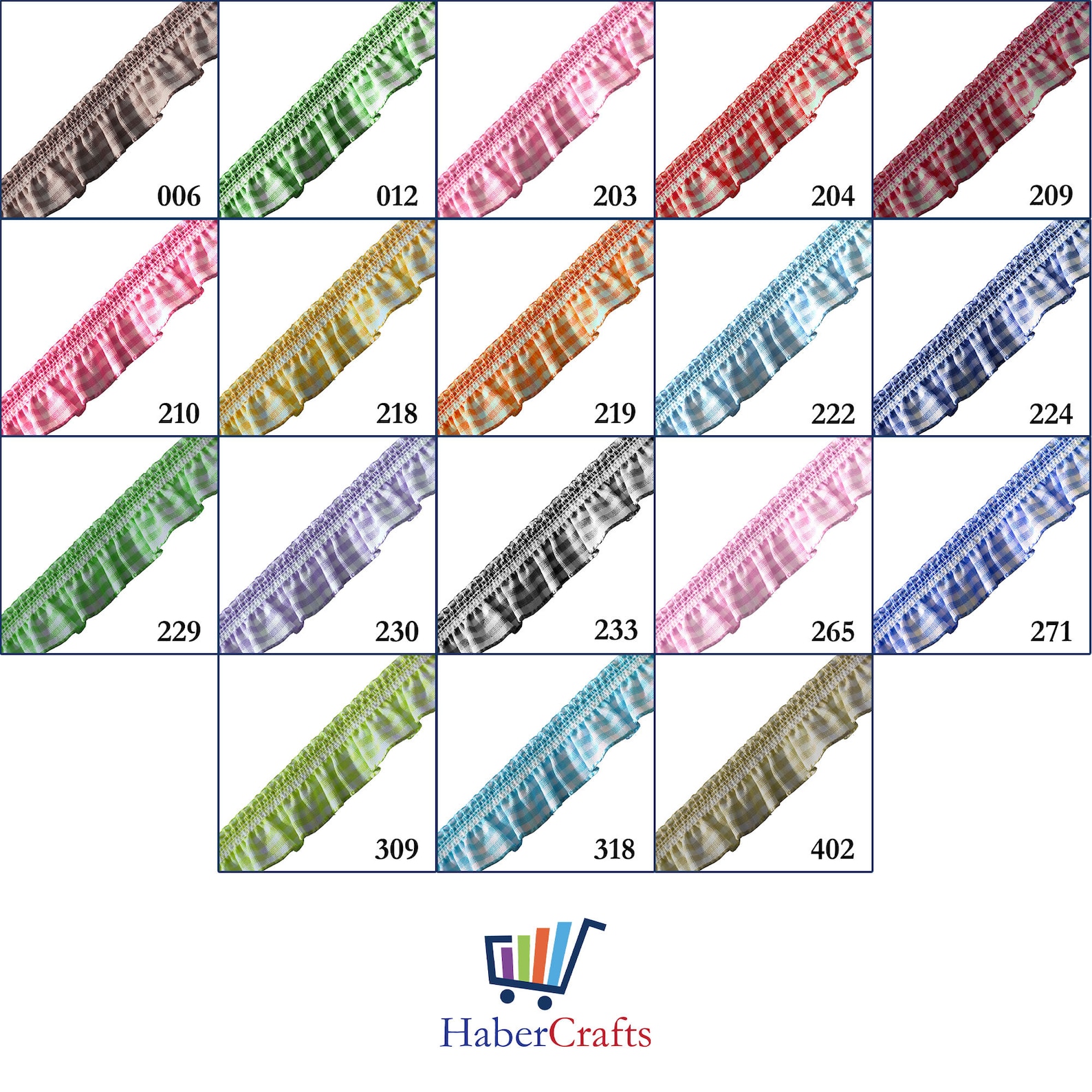 Elastic Gingham Frill Stretch Ribbon 19mm Elasticated Ruffled - Etsy