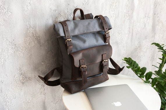 Large Canvas Backpacktravel Backpackrucksackbackpack | Etsy