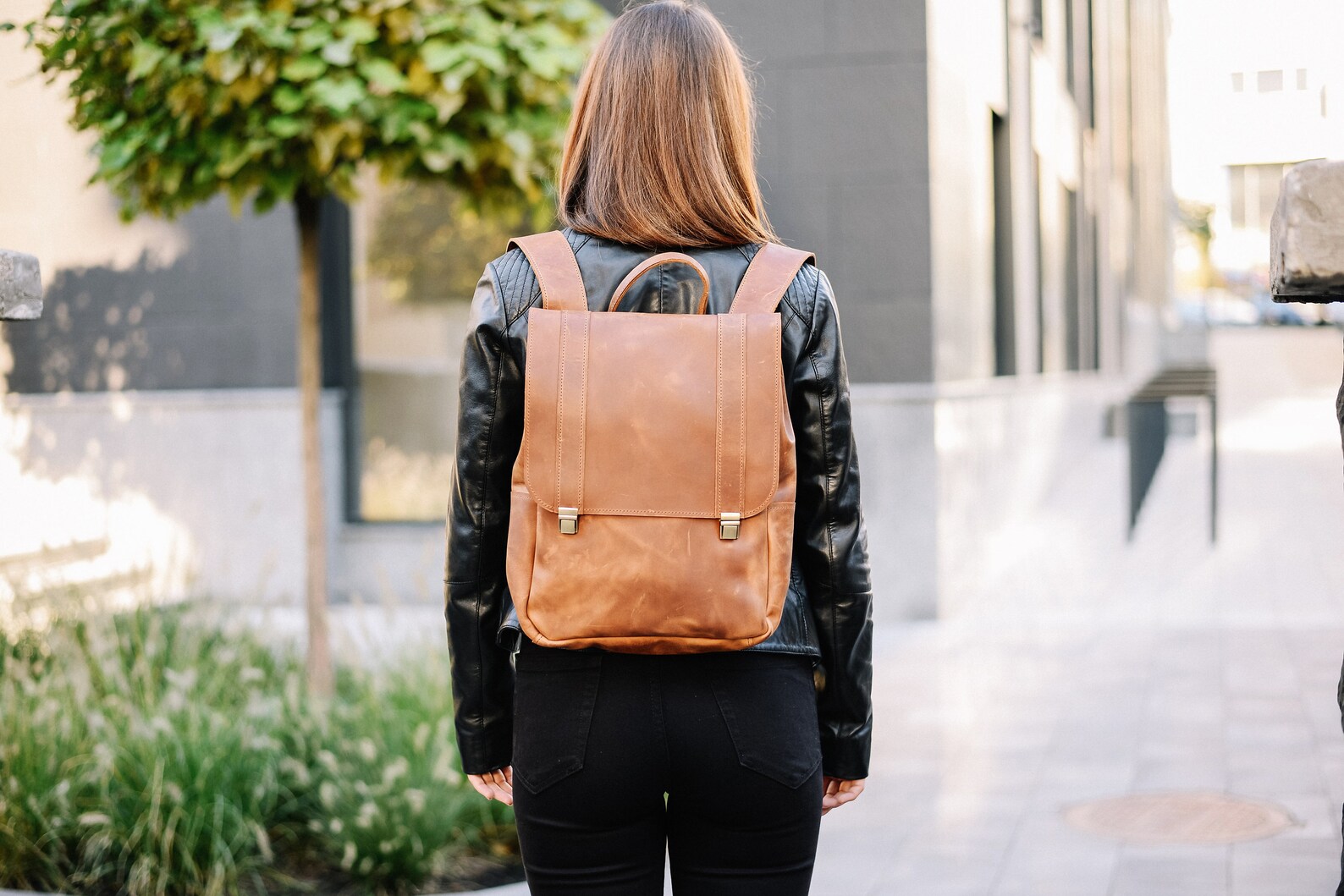 Leather Rucksack Laptop Backpack 15 Inch Laptop Bag Brown - Etsy