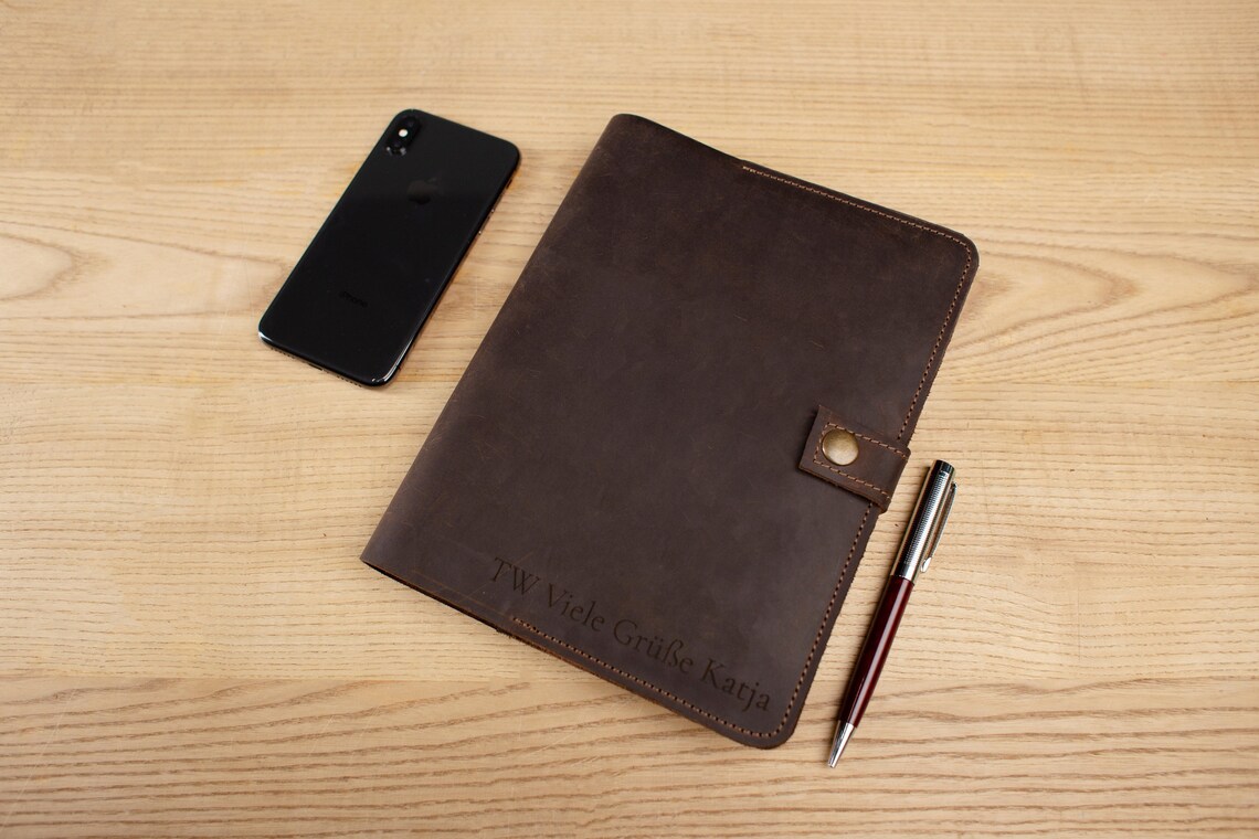 Personalized Leather Notebook Cover With Paper Inside Sale - Etsy