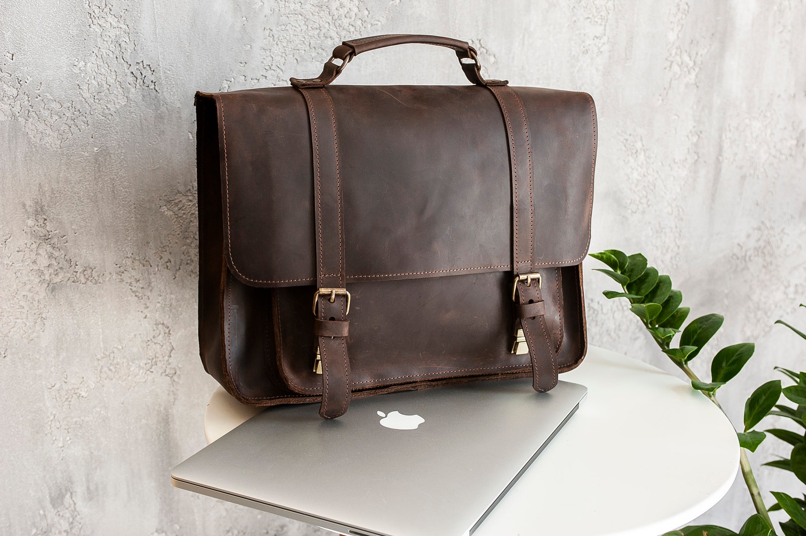 Leather Personalized Briefcase! Gift for Dad, Anniversary Gift for ...