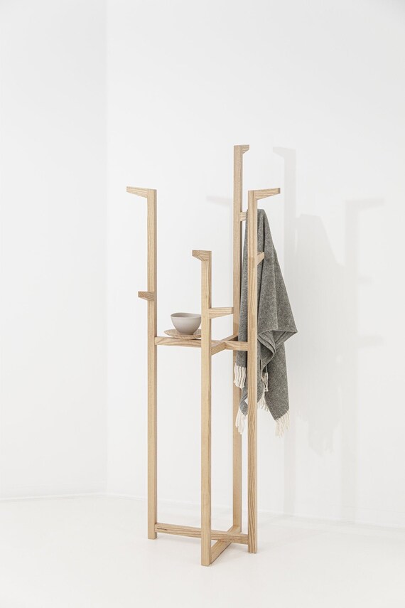 CLA wooden coat rack Coat hanger stand Ash wood | Etsy