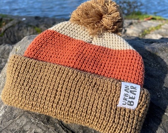 Matching Waffle Bobble Hat Set Adult and Child - Etsy