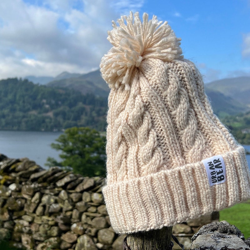 Mens Yellow Bobble Hat - Etsy UK