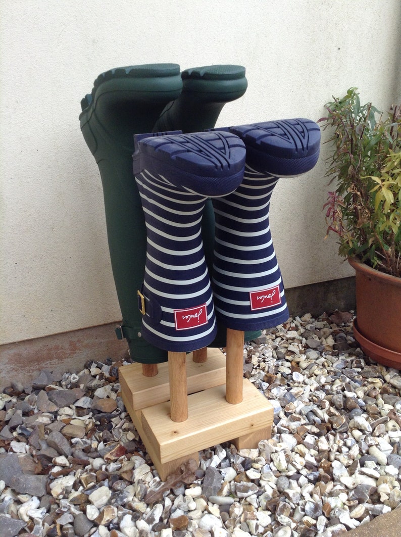 Wooden Wellington Welly Boot Rack Traditional Welly Storage - Etsy