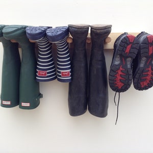 Wooden Wall Mounted Welly Rack- Choose to Hold up to 2,3 or 4 Pairs ...