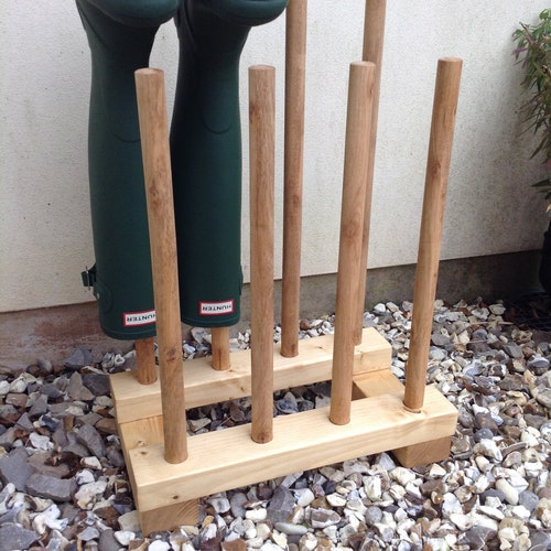 Wooden Wellington Welly Boot Rack Classic Welly Boot Storage - Etsy