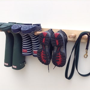 Wooden Wall Mounted Welly Rack- Choose to Hold up to 2,3 or 4 Pairs ...