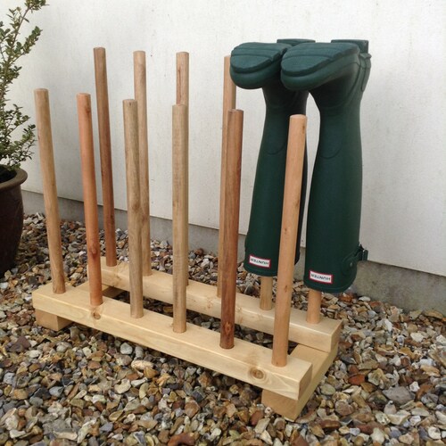 Wooden Wellington Welly Boot Rack Classic Welly Boot Storage - Etsy