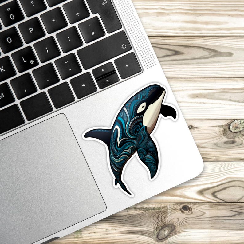 Tribal Orca Whale Sticker | Orca Sticker | Orca | Glossy Waterproof ...