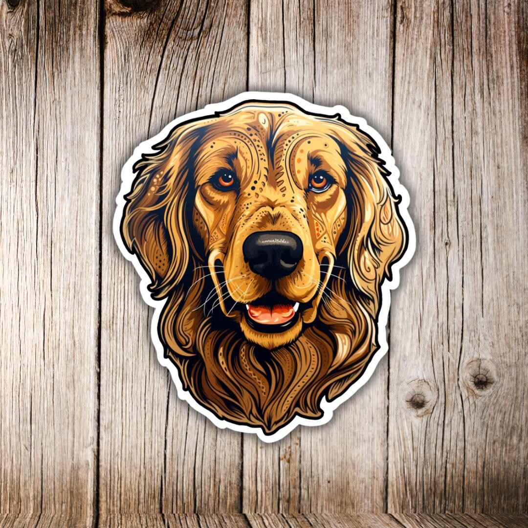 Golden Retriever Stickers | Realistic Golden Retriever Sticker ...