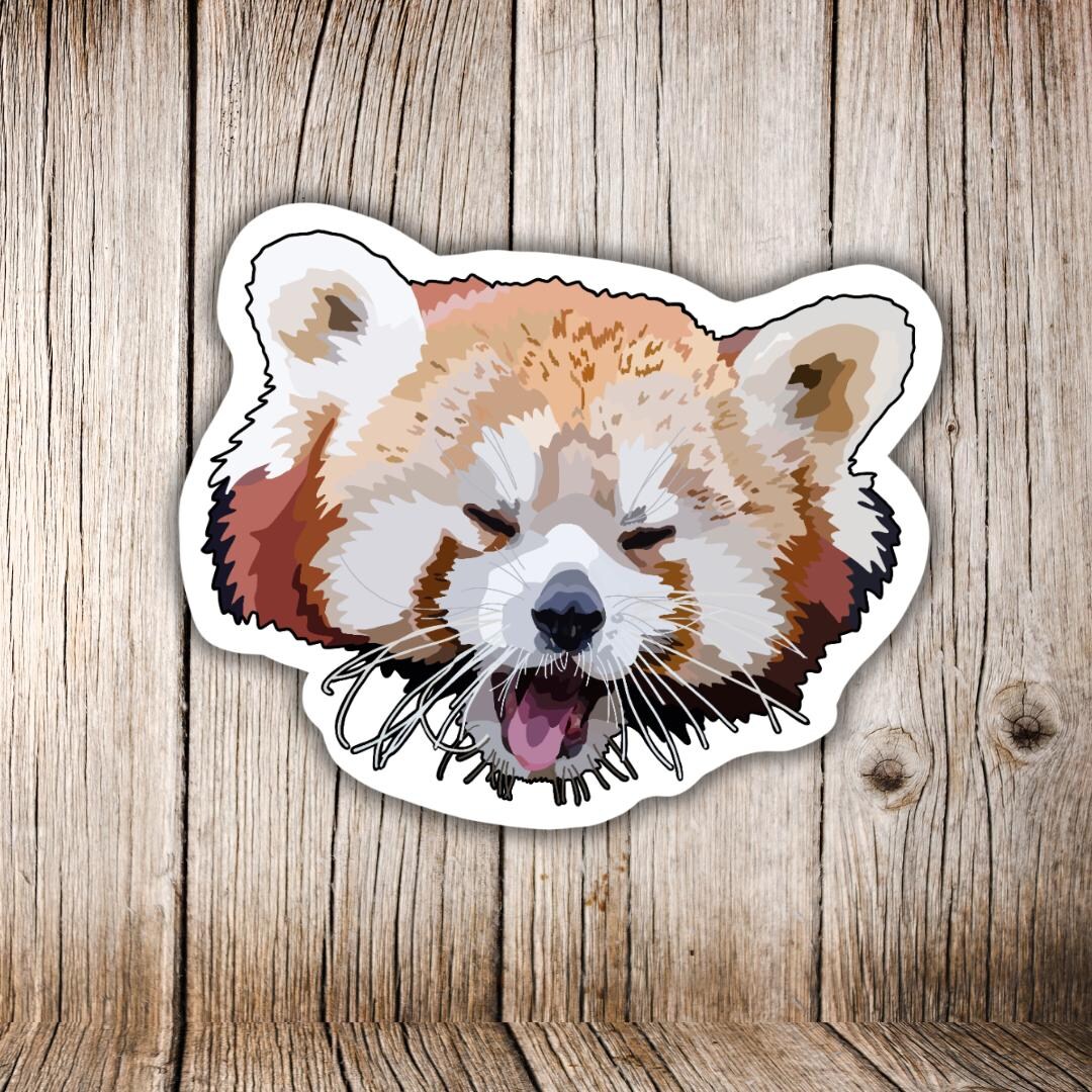 Red Panda Sticker | Red Panda Glossy Waterproof Sticker | Red Panda ...