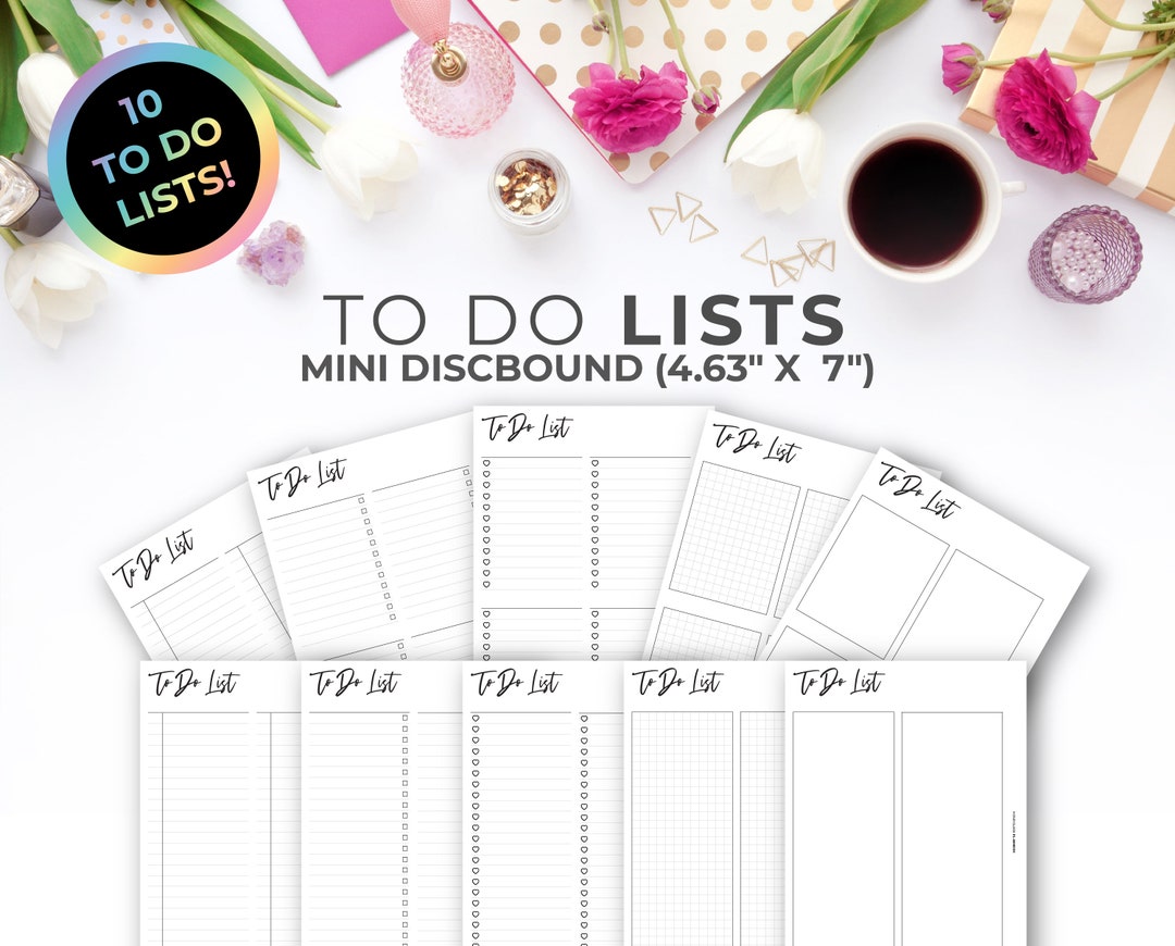 Mini Happy Planner to Do List Inserts: Minimalist Printable Bundle ...