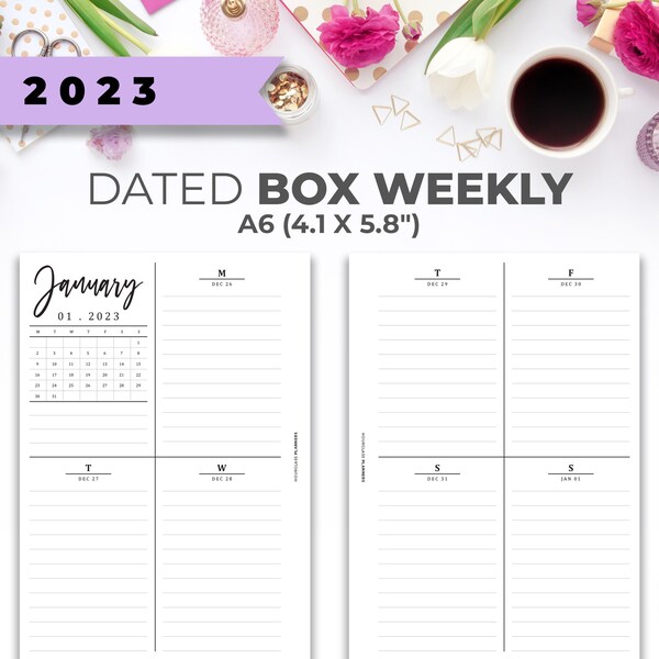 2023 Dated Weekly Printable Planner - Etsy