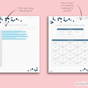 Printable Fitness Planner & Weight Loss Journal, Workout Tracker, Food ...