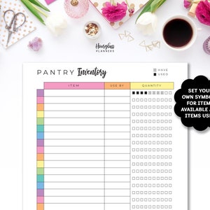 Meal Planning Insert Kit | A4, A5, Letter, Half Size Printable Rainbow ...