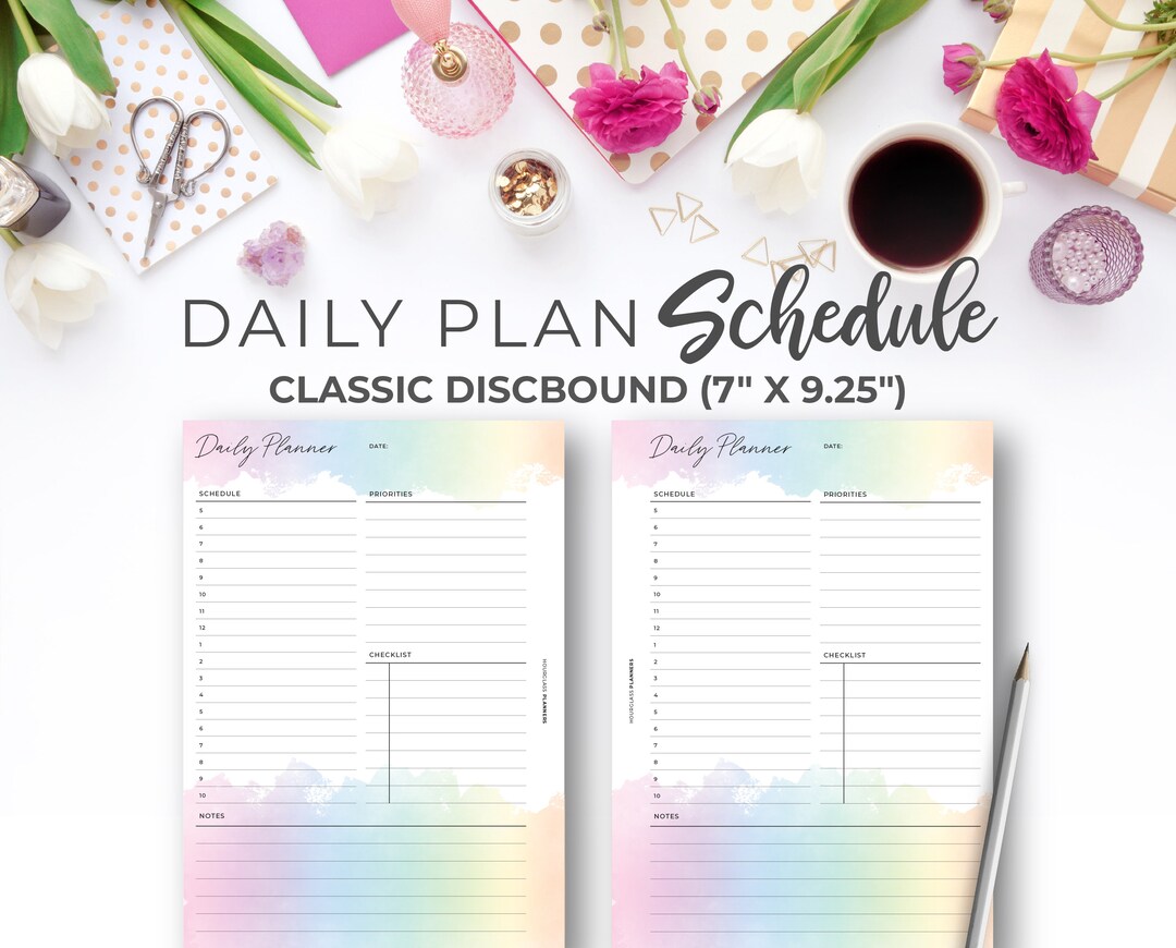 Rainbow Daily Planner Inserts: Classic Happy Planner (PDF Pattern) - Etsy