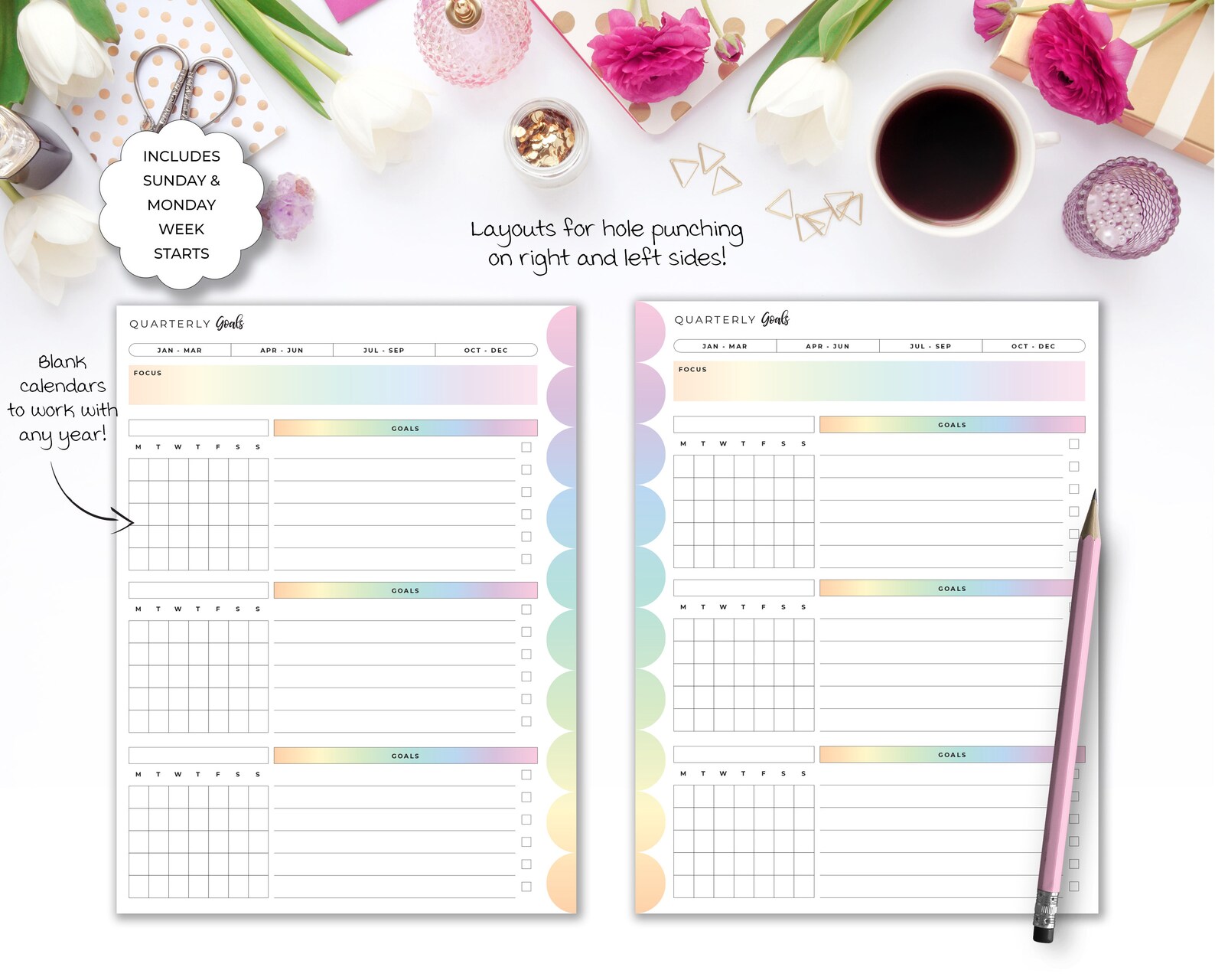 Productivity and Project Planner Inserts for Classic Happy - Etsy