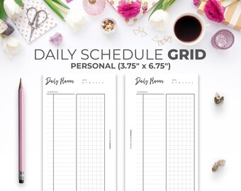 Hourly Schedule Weekly Planner Printable Insert Work - Etsy