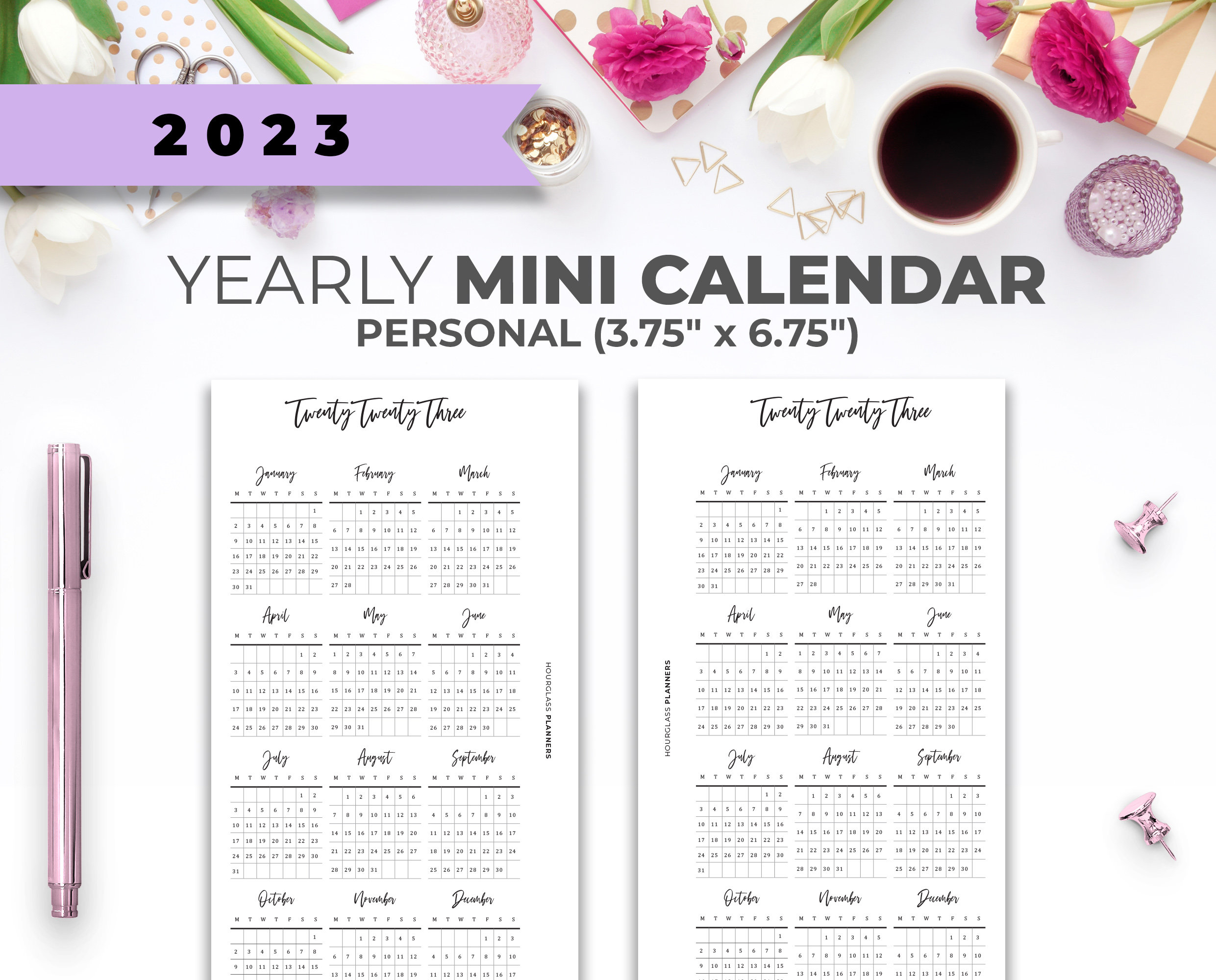Free 2023 Calendar Printable PDF – Simple Minimalist