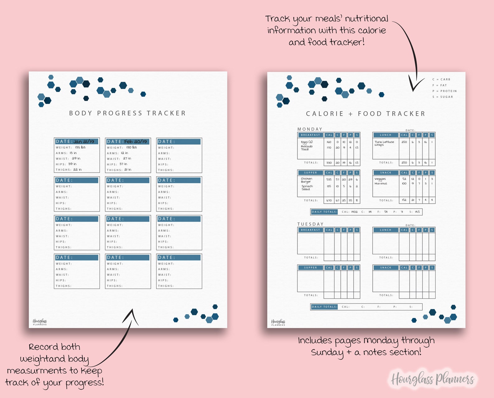 Printable Fitness Planner & Weight Loss Journal Workout - Etsy Canada