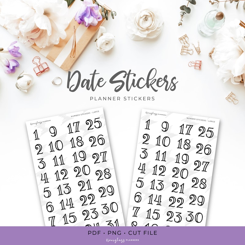 Fancy Number Large - Etsy