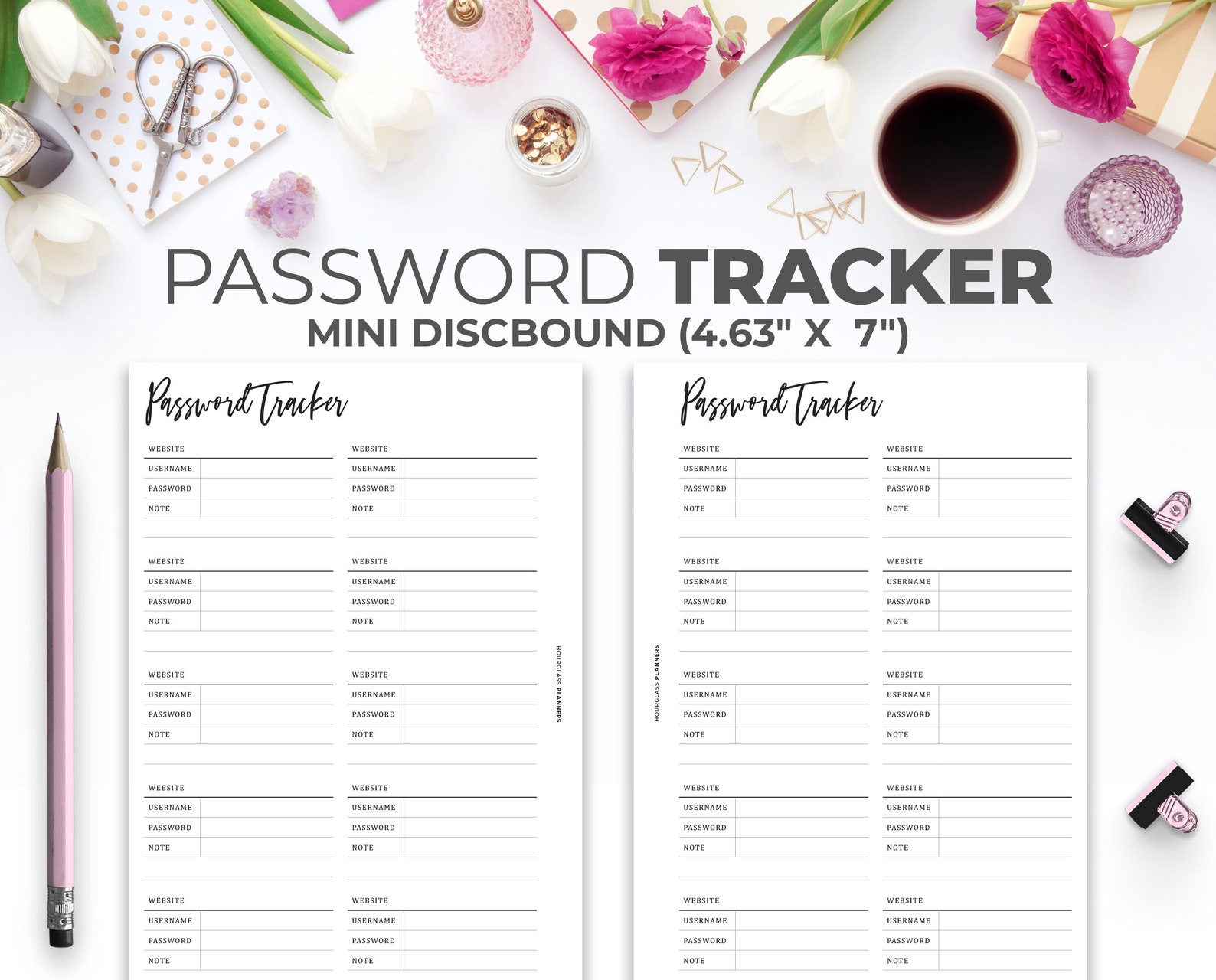 Mini Happy Planner Password Tracker Insert (digital Download) - Etsy