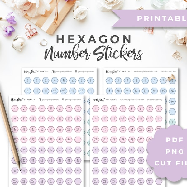 Hexagon Logo Stickers - Etsy