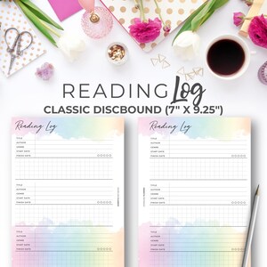 Rainbow Reading Log Printable Insert: Classic Happy Planner (digital ...